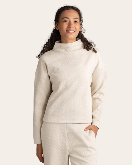 LIV Outdoor Kaya Quilted Mock Neck Pullover