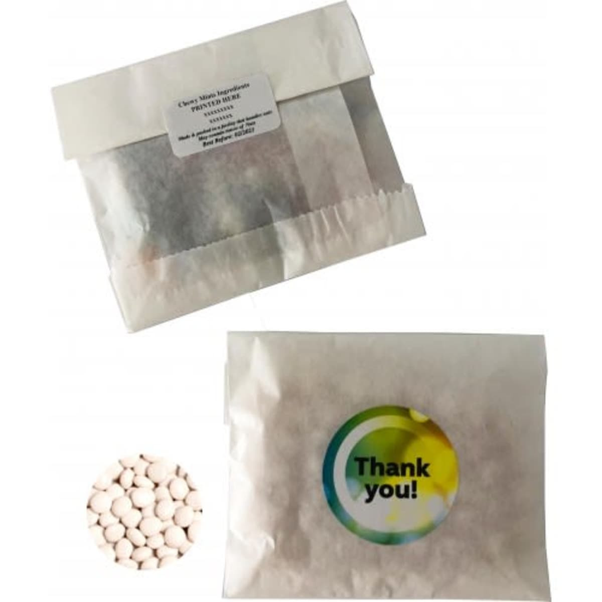 Kraft Paper Bag with Chewy Mints 50g - Worldwide Franchise Storefront
