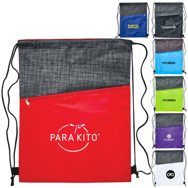 Crosshatch Drawstring Bag - Worldwide