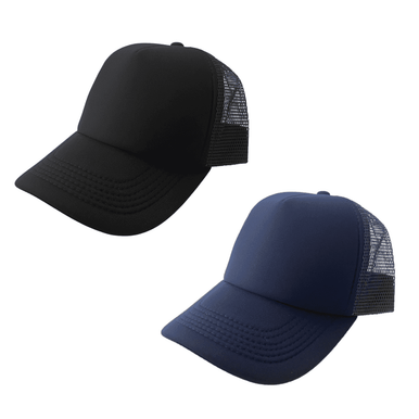Half Mesh Nylon Foam Trucker Cap - Worldwide