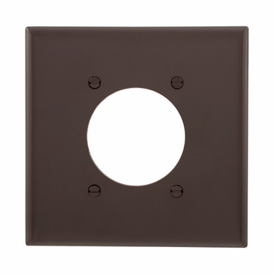 Eaton Wiring Devices PJ703B Wlplt 2G Sgl Rec W/2.15"Hole Poly Mid BR ...