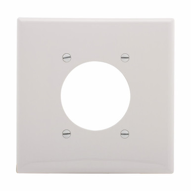 Eaton Wiring Devices PJ703W Wlplt 2G Sgl Rec W/2.15"Hole Poly Mid WH ...