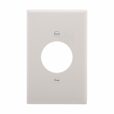 Eaton Wiring Devices PJ720W Wlplt 1G Sgl Rec W/1.6" Hole Poly Mid WH ...