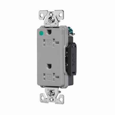 Eaton Wiring Devices TR8362BKS SURGE RECP HG TR 20A 125V LED & ALARM BK ...