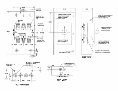 NavTech NAV-CE-TS800-208-3 CON EDISON 800amp Trans-S 3 Phase CT Cabinet ...
