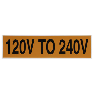 NSI VM-A-36 Voltage Marker Label, Large, 120V To 240V (1 Per Card), 9 ...