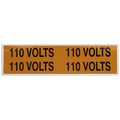 NSI VM-B-1 Voltage Marker Label, Medium, 110 Volts (4 Per Card), 4.5-In ...