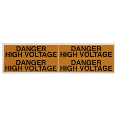 NSI VM-B-48 Voltage Marker Label, Medium, Danger High Voltage (4 Per ...