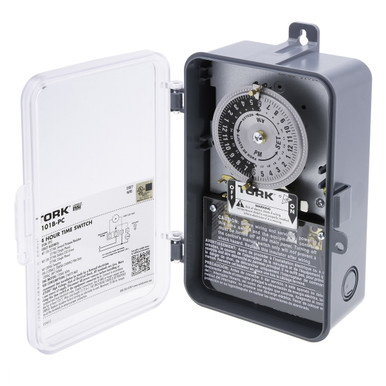 Tork 1101B-PC 24 Hour Time Switch 40A 120V Spst Indoor/Outdoor Clear ...