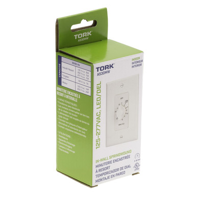 Tork A530MW 30 Minute Spring Wound Twist Timer 125-277V Spdt White - KTOOL