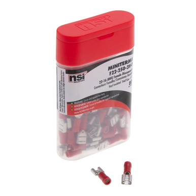 NSI F22-250-3V-P Wire Terminal Female Disconnect Vinyl Insulated 22-18 ...