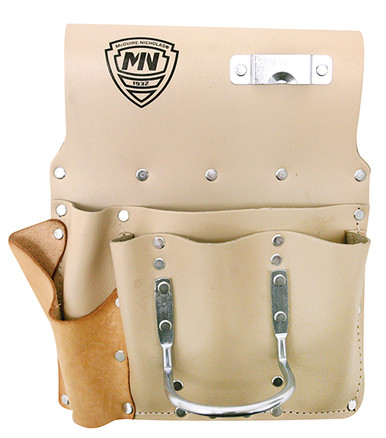 McGuire Nicholas 485 Saddle Leather 8 Pocket Drywall Hanger’s Pouch - KTOOL