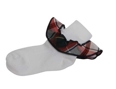 Girls Plaid Trim Sock, Plaid 77 - Educational Outfitters - Minnesota