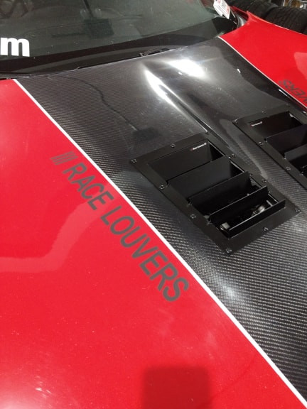 Race Louvers - Track Trim Center Pair Hood Extractor