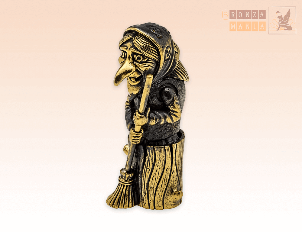 "Baba Yaga in Stupa" Souvenir Сollectable Figure Statue BronZamania ...