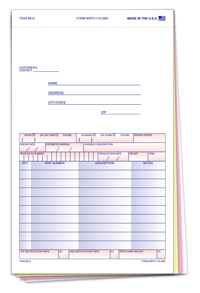 Special Parts Order Form by ASP Products (612) - ProPride Marine