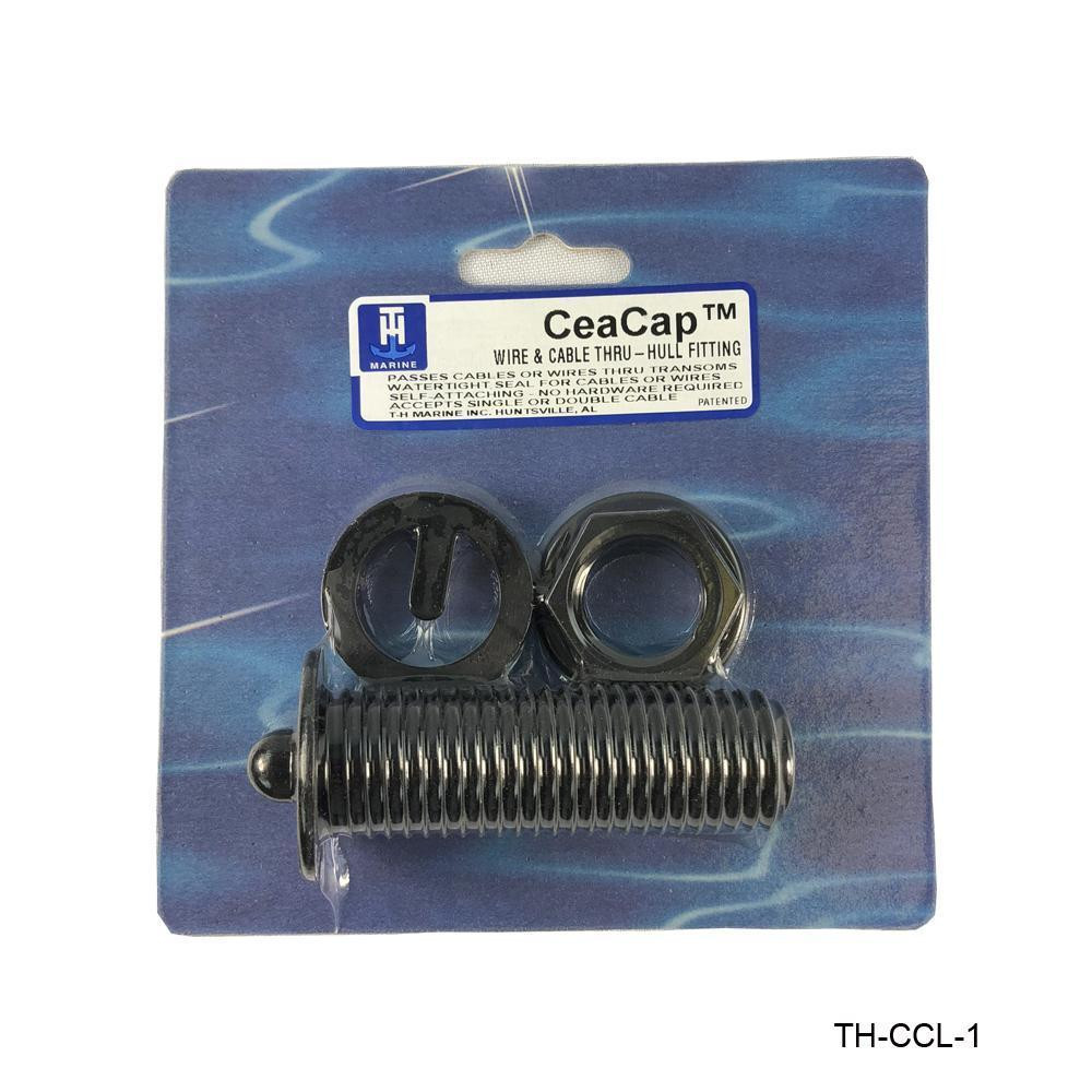 Straight Bulkhead Thru-Hull Fitting - Wht.- 3/4" Hole, 1/4" Slot by TH ...