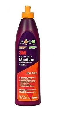 3M Perfect-It Gelcoat Medium Cutting Compound + Wax, 36105, 1 pint (473 ...