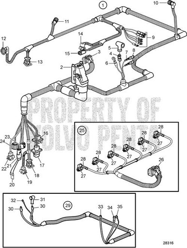 Wiring Harness by Volvo Penta (21736443) - ProPride Marine
