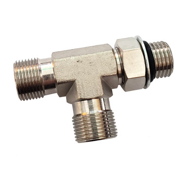 Octopus Orb Brass Tee Fitting - ORB 5 to 3/8" Compression - P/N OC17234 ...