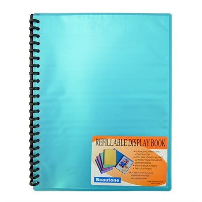 Bantex Display Book Refillable Cool Frost PP A4 20 Pockets
