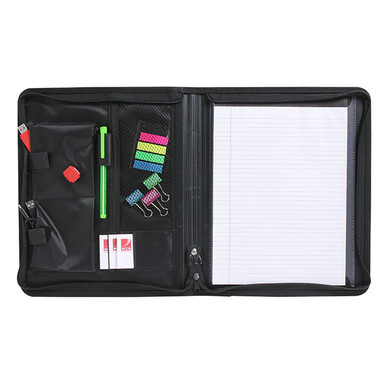 Marbig Conference Folio Black - Includes Writing Pad