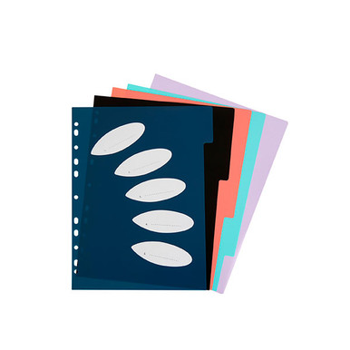 Colourhide Bindermate Divider A4 PP 5 Tab