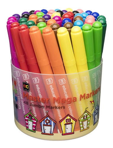 Educational Colours Master Mega Markers Tub of 48