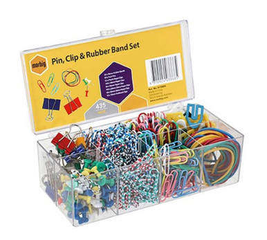Marbig Paper Clips Assorted Colours Vinyl Coated Box 800