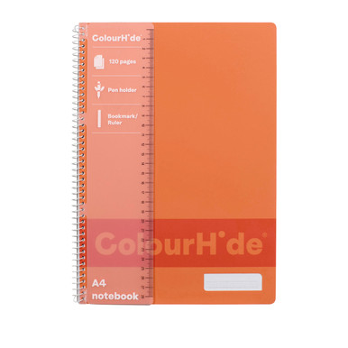 Colourhide Notebook A4 120pg Peach