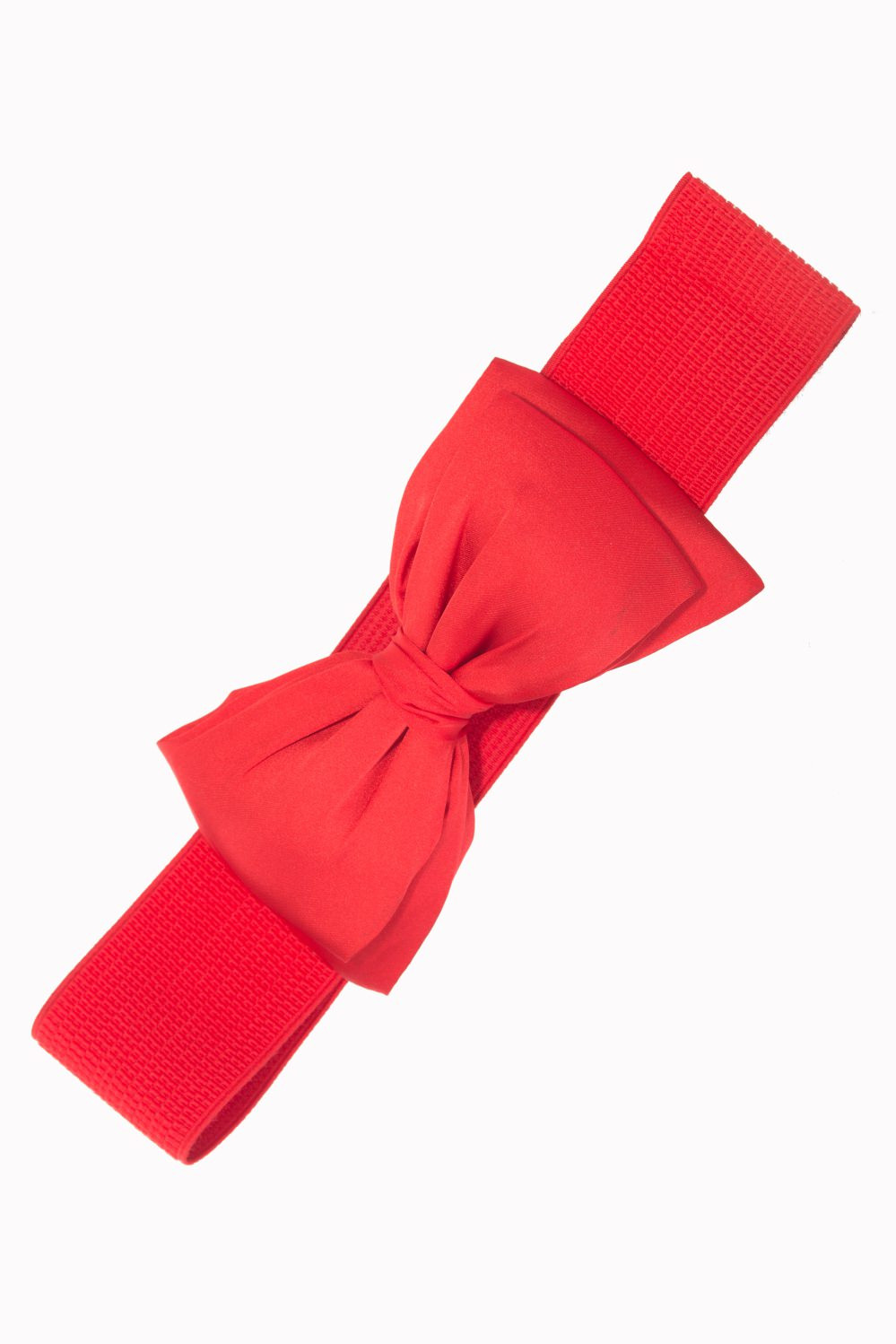 50s Vintage Inspired Elasticated Waspie Satin Bow Belt - Red - Cerys ...