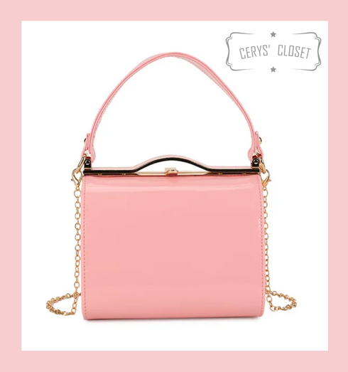 40S AND 50S CLASSIC PINUP ROCKABILLY VINTAGE INSPIRED SHINY PATENT BOX ...