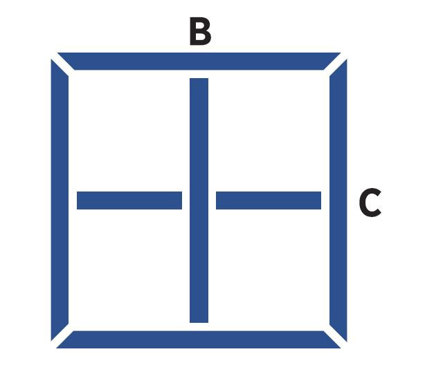 Profile 1 and 3 - Round Edge and Sharp Edge Cross Brace - 78"B (1981MM ...