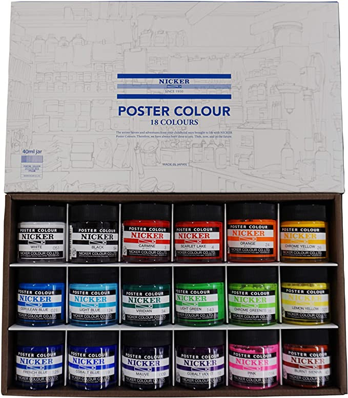 Wholesale Nicker Poster Colour Paint Sets- 40ml Jars