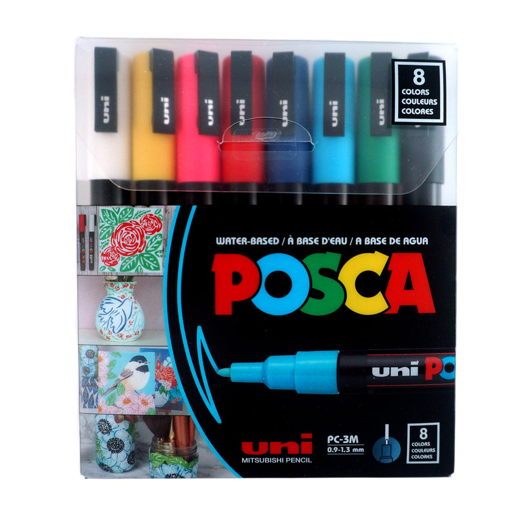 8-Color PC-3M POSCA Fine Sets