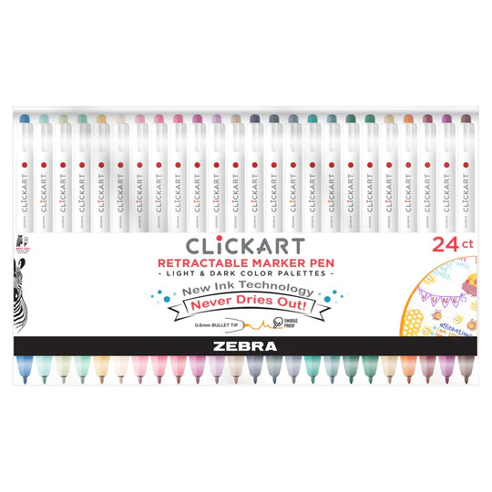 Zebra ClickArt Marker Sets