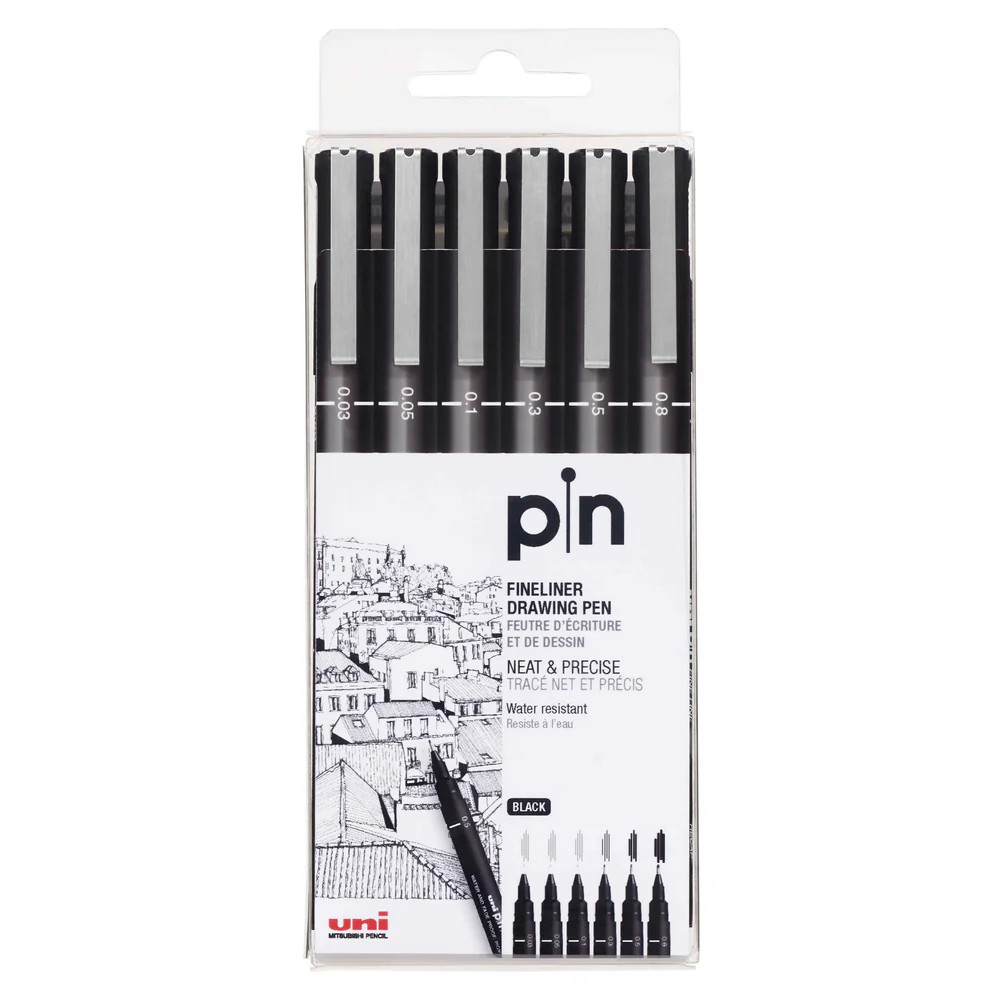 Uni Pin Fineliner Drawing Pen Sets