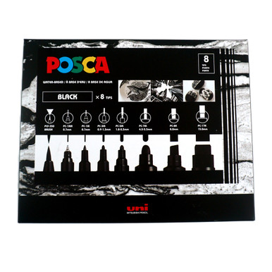 Posca 8 Piece Set of All Tip Sizes