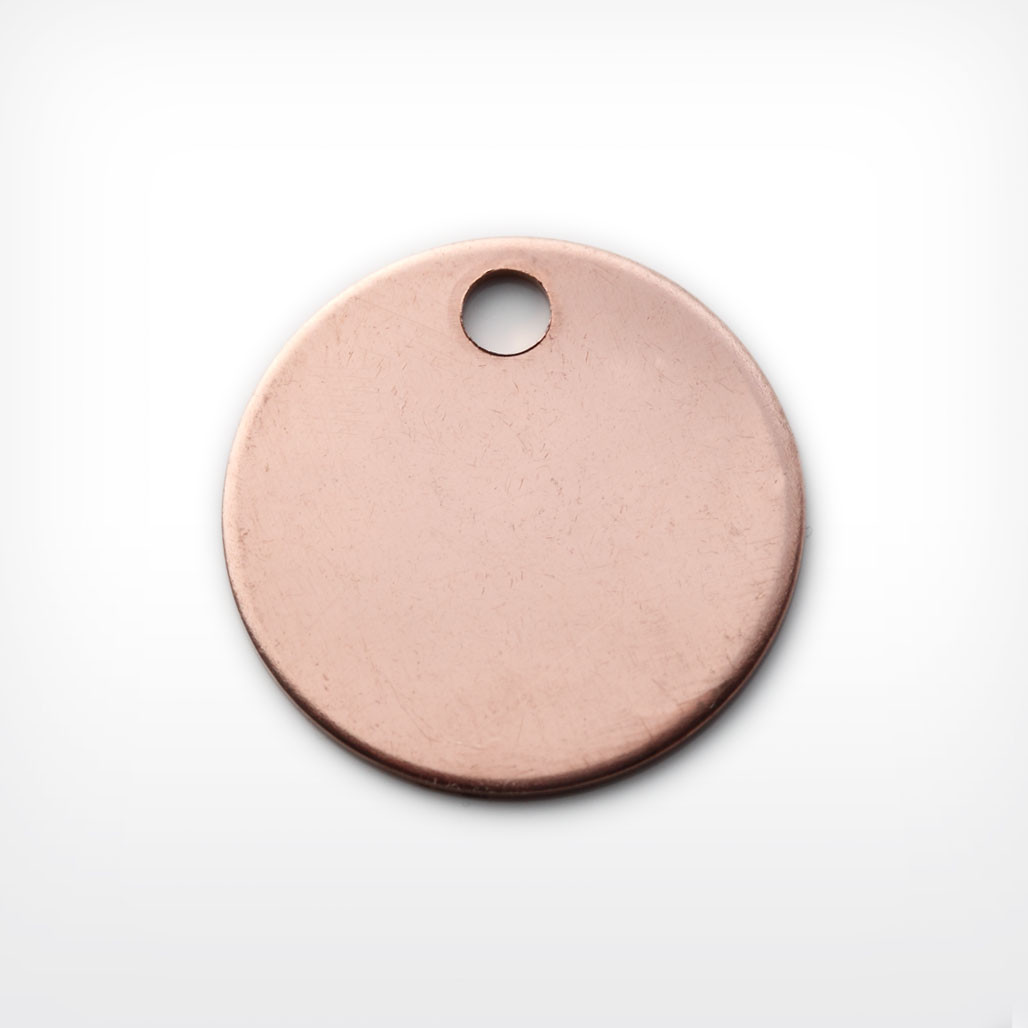 Copper Disc 20mm, with 3.0mm edge piercing - Pack of 10 (853-CU ...