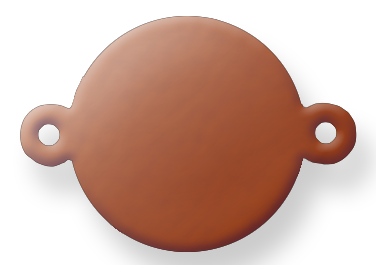 Copper Disc, 10mm with two small lugs - Pack of 10 (771-CU) - Harrison ...