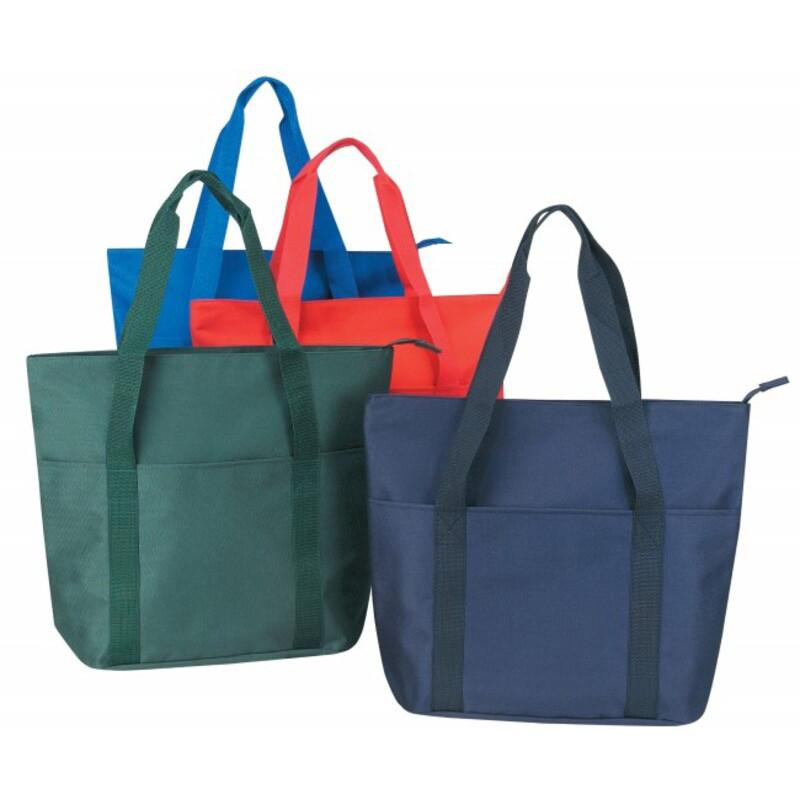 Polyester Deluxe Zipper Tote Bag - BS185