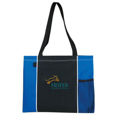 Wholesale Deluxe Polyester Tote Bags with Mesh Pocket