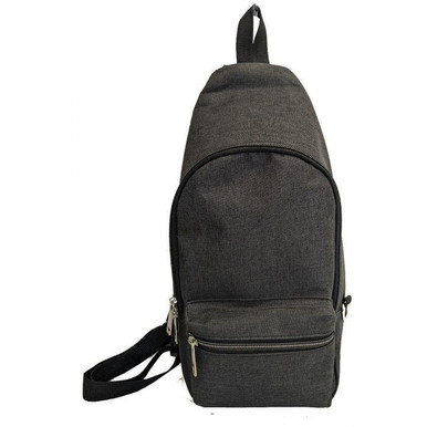 Wholesale Multi-Compartment Crossbody Backpack (Charcoal & Grey Heather)
