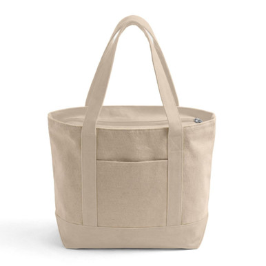 Large Canvas Tote Bags with Zipper | Cotton Tote Bags Wholesale