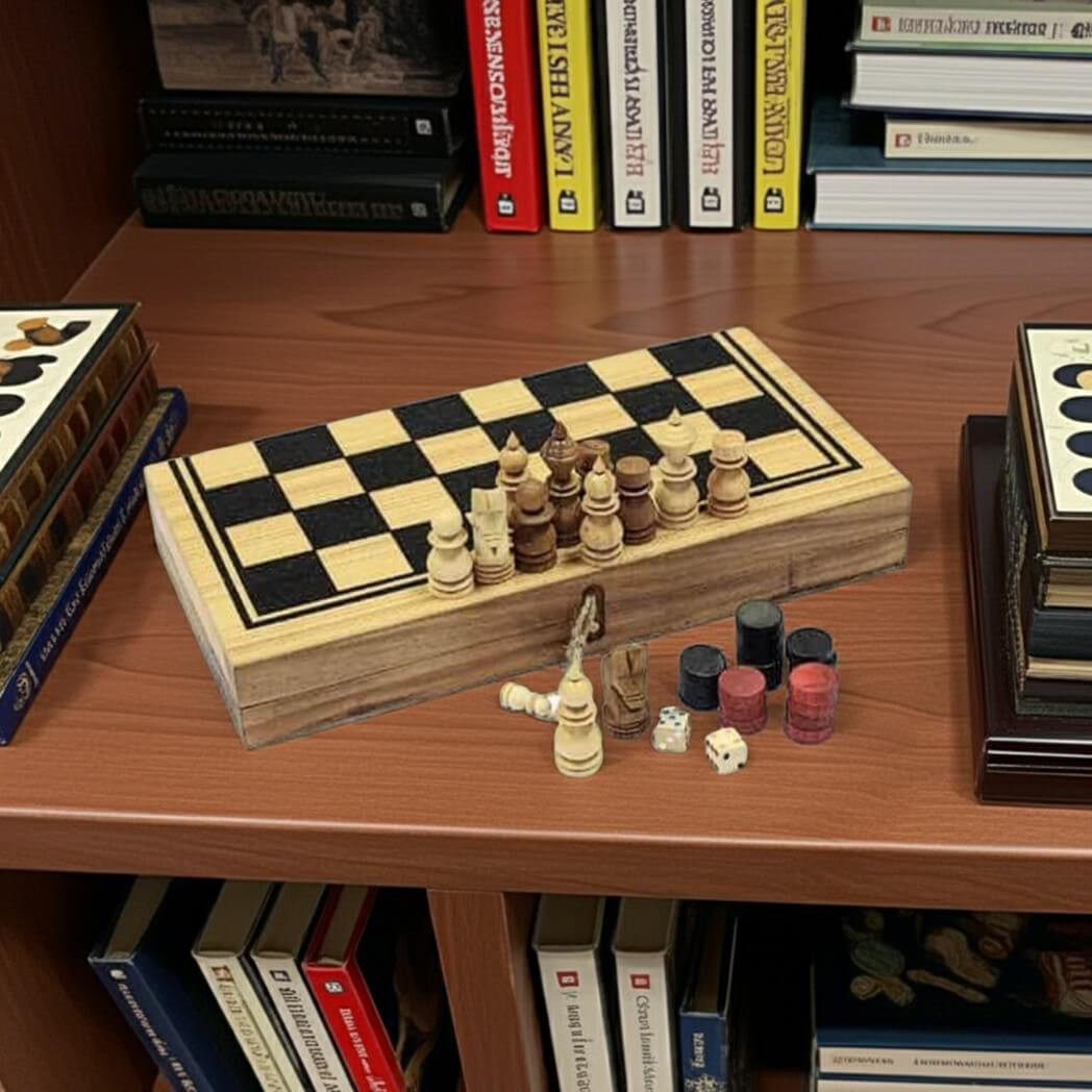 SiamMandalay Backgammon, Checkers, and Chess Game