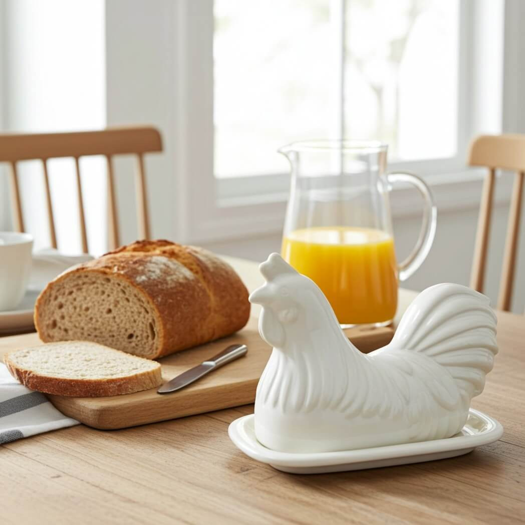 Boston Warehouse Black Lidded Butter Dish, Spread the Love