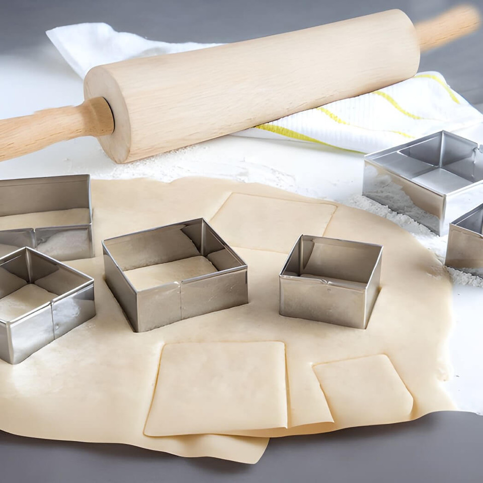 Fox Run Cookie Cutter Set, 6 Pc Stainless Steel Set, Squares