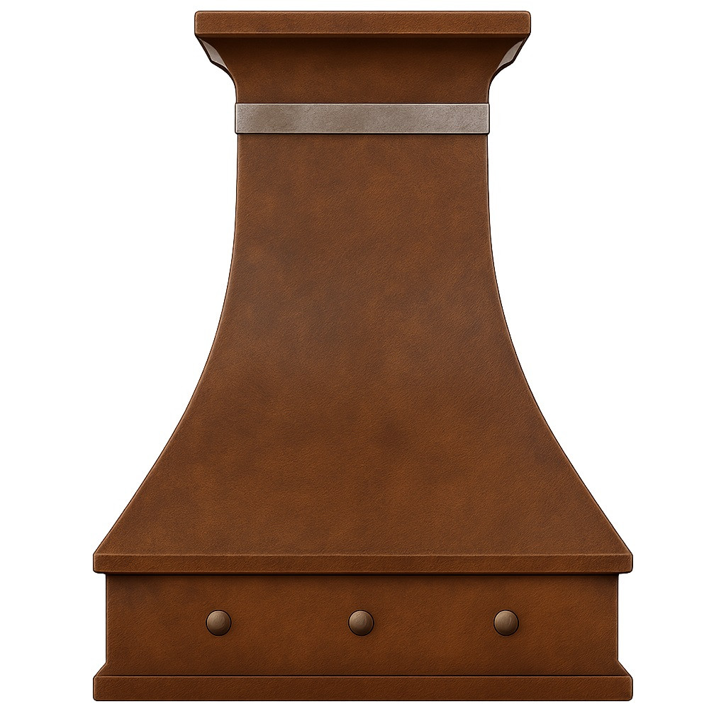 Slim Copper Range Hood - Zinc Accent | Rustica House