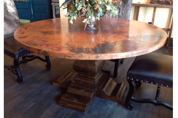 Copper Table for Dining and Eat-In Kitchen - Rustica House