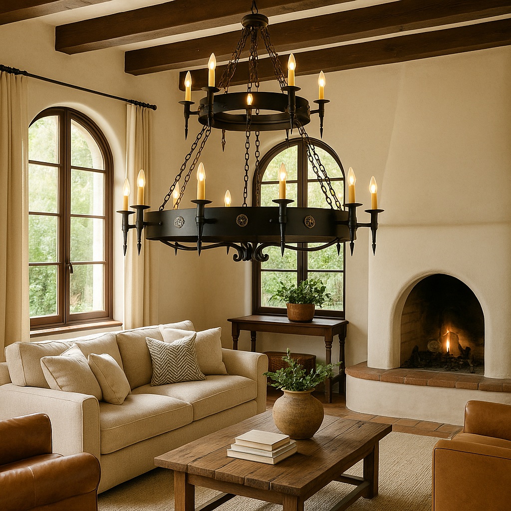 Gothic Revival Wrought Iron Chandelier | Hand-Forged - Rustica House